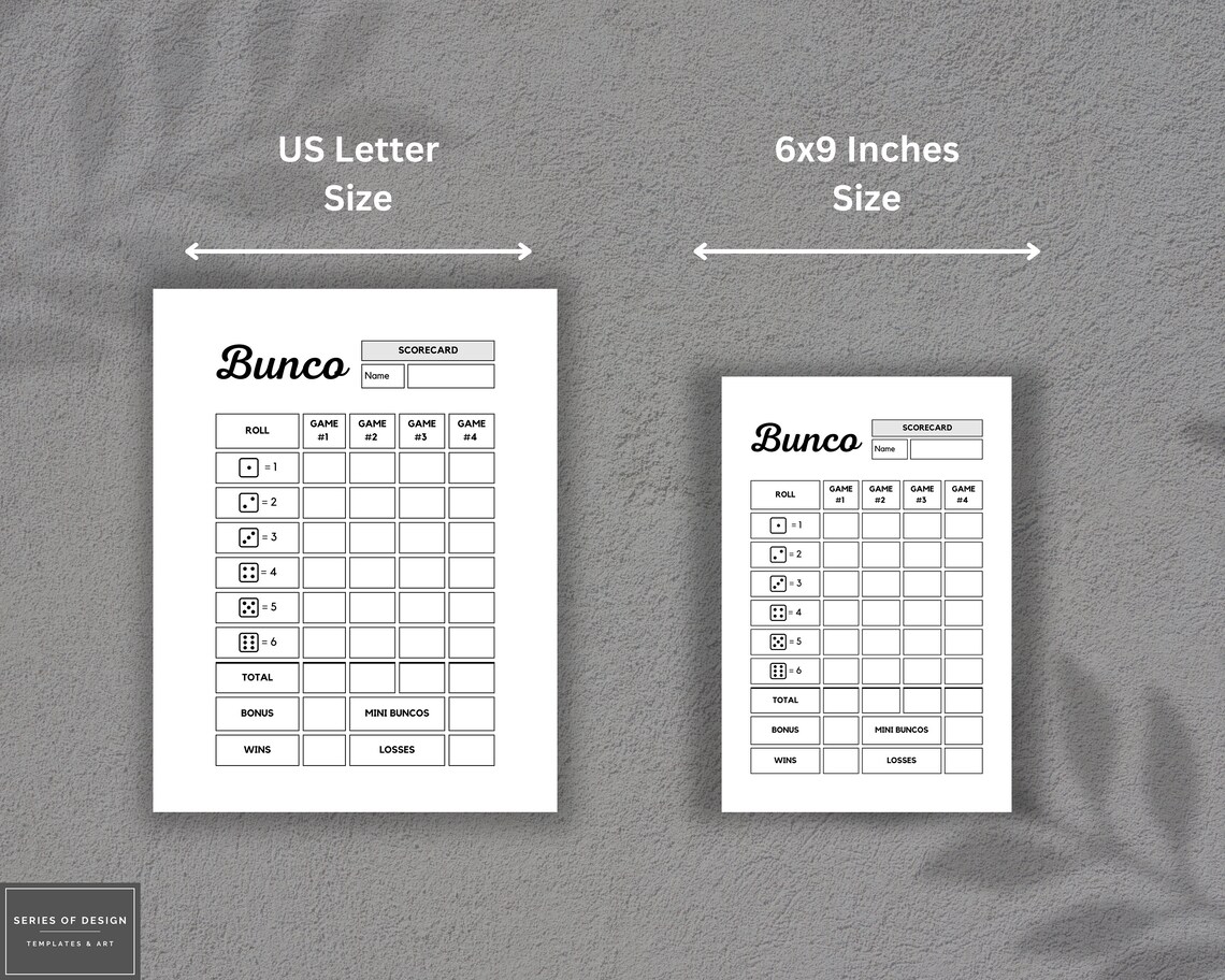 Printable Bunco Score Sheets – Game Night Cards, Tally & Rules (PDF) - Etsy