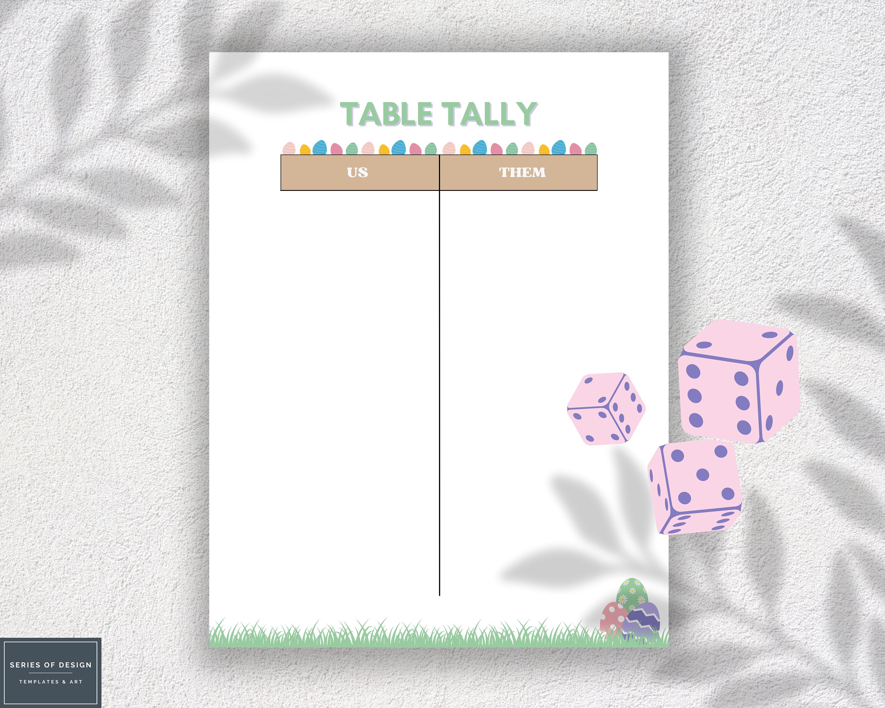 Easter Bunco Game: Printable Score Sheets & Table Tally- Festive Dice ...