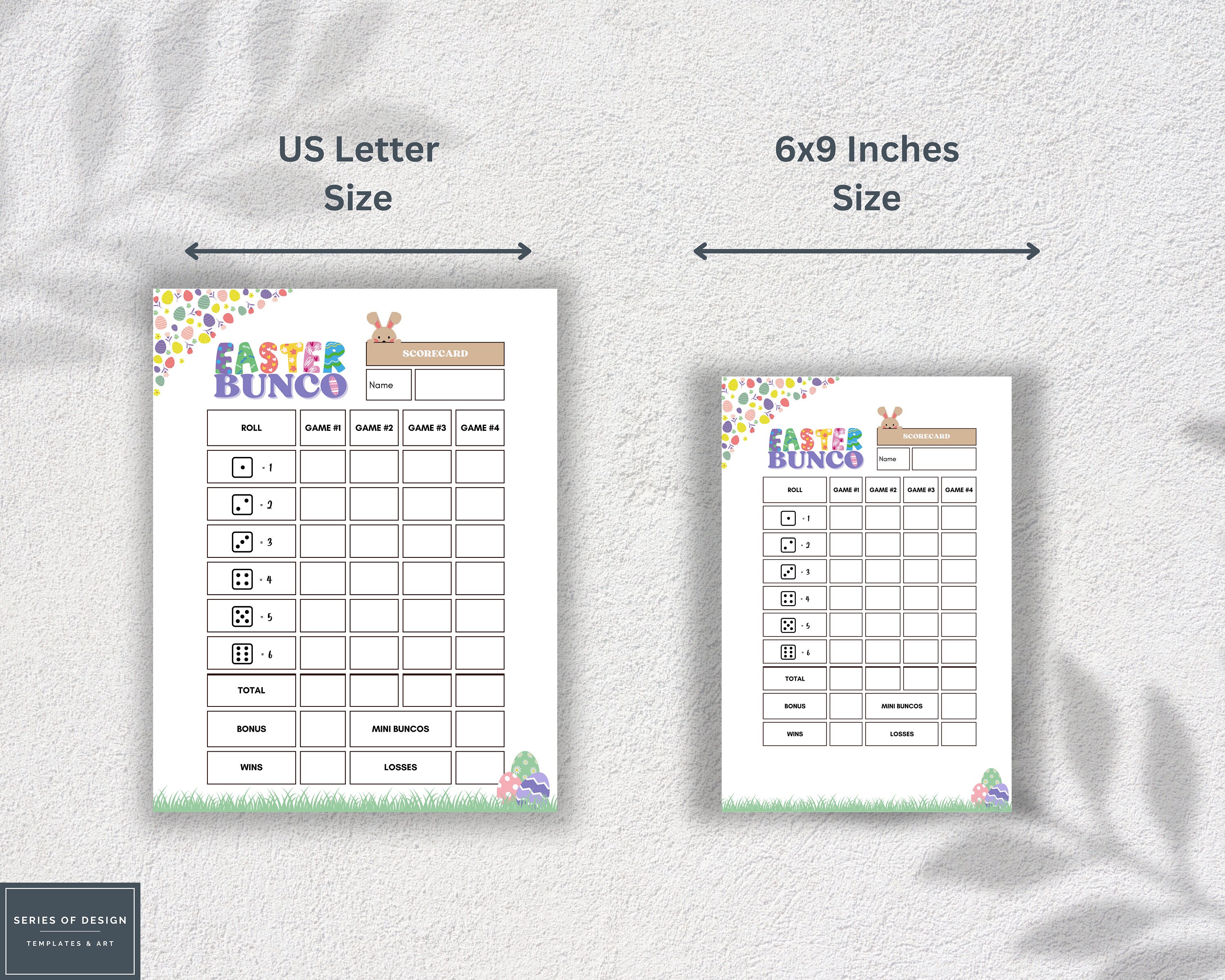 Easter Bunco Game: Printable Score Sheets & Table Tally- Festive Dice ...