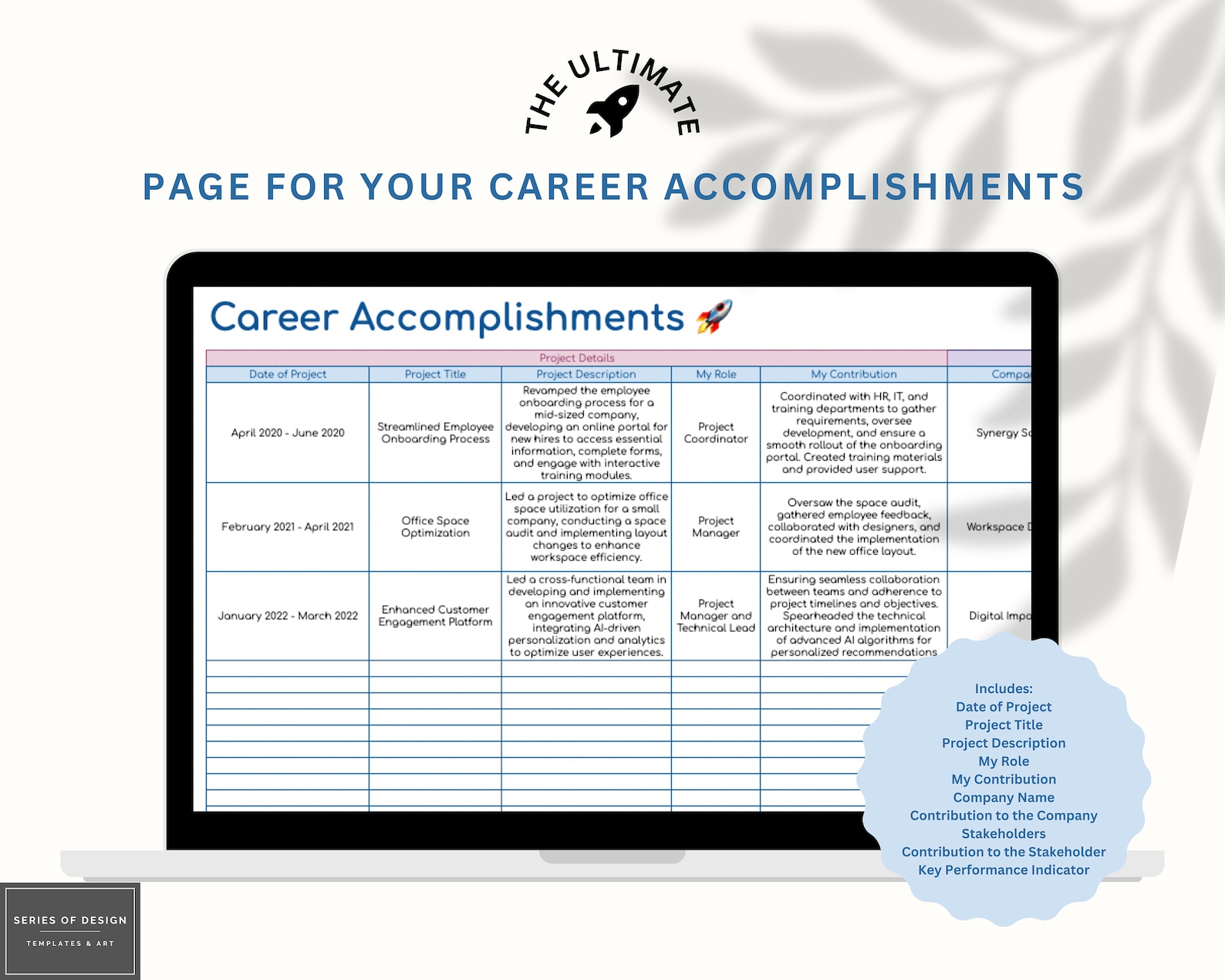 Brag Sheet Spreadsheet | Google Sheets | Excel Accomplishment Tracker ...