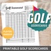 Golf Scorecard - Printable Golf Score Sheets PDF - 18 Holes - Player ...