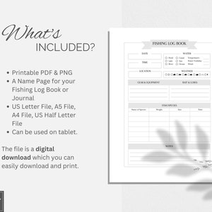 Fishing Log Book Printable - Fishing Journal for Anglers - Etsy