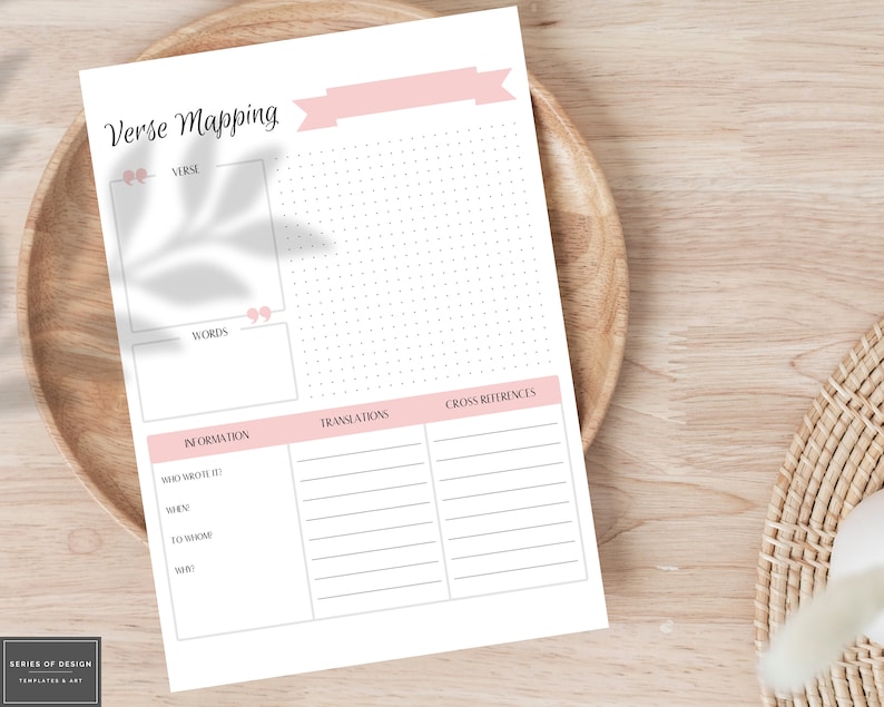 Bible Verse Mapping Printable Template - PDF - Etsy