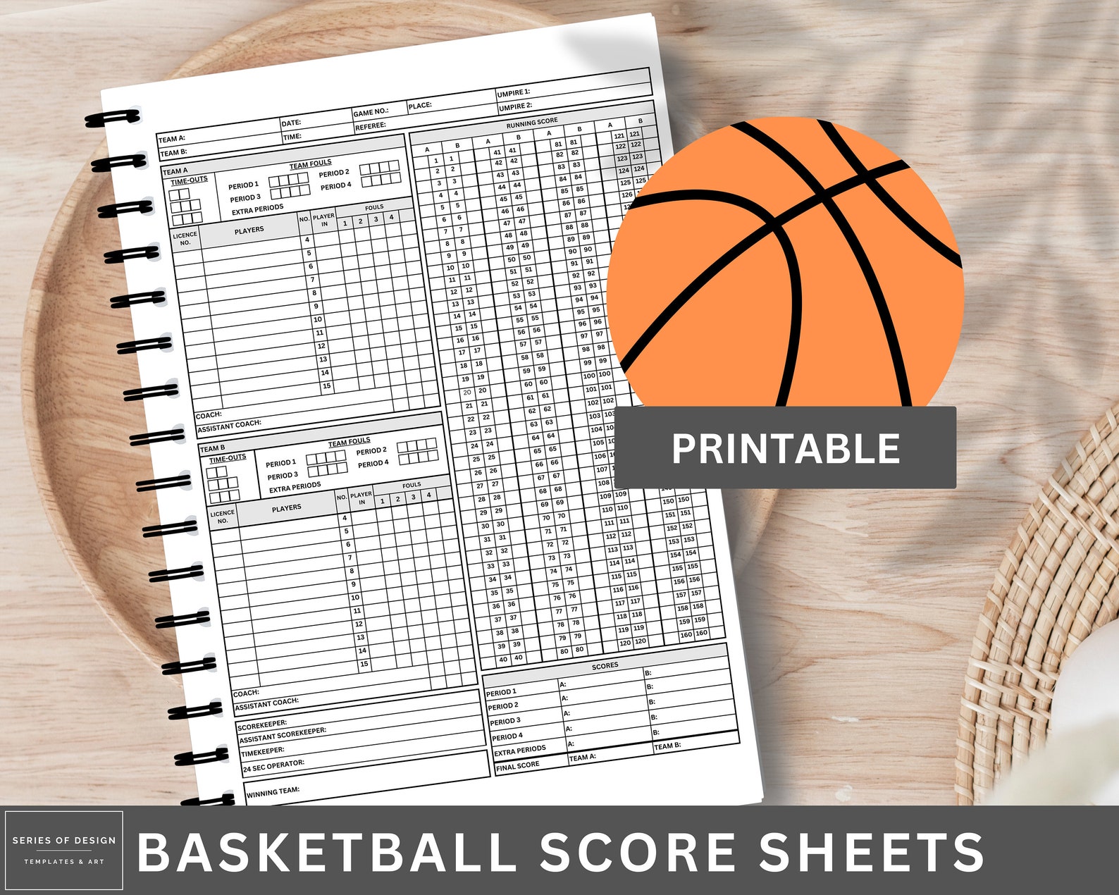 Basketball Scoresheets - Keep Track of Every Game - Printable PDF - Etsy