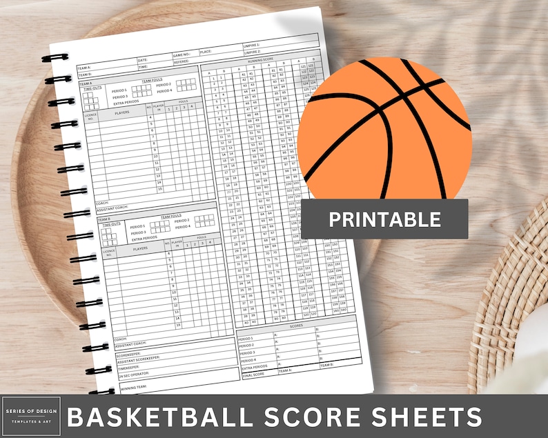 Basketball Scoresheets - Keep Track of Every Game - Printable PDF - Etsy
