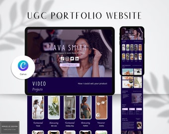 UGC Portfolio Template for UGC Creators - Editable Content Creator ...