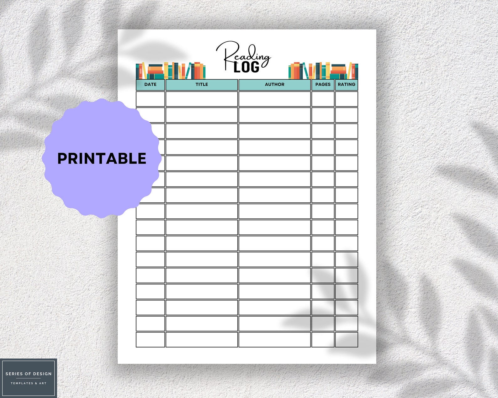 Ultimate Printable Reading Log Book Tracker US Letter, Half Letter, A4 ...