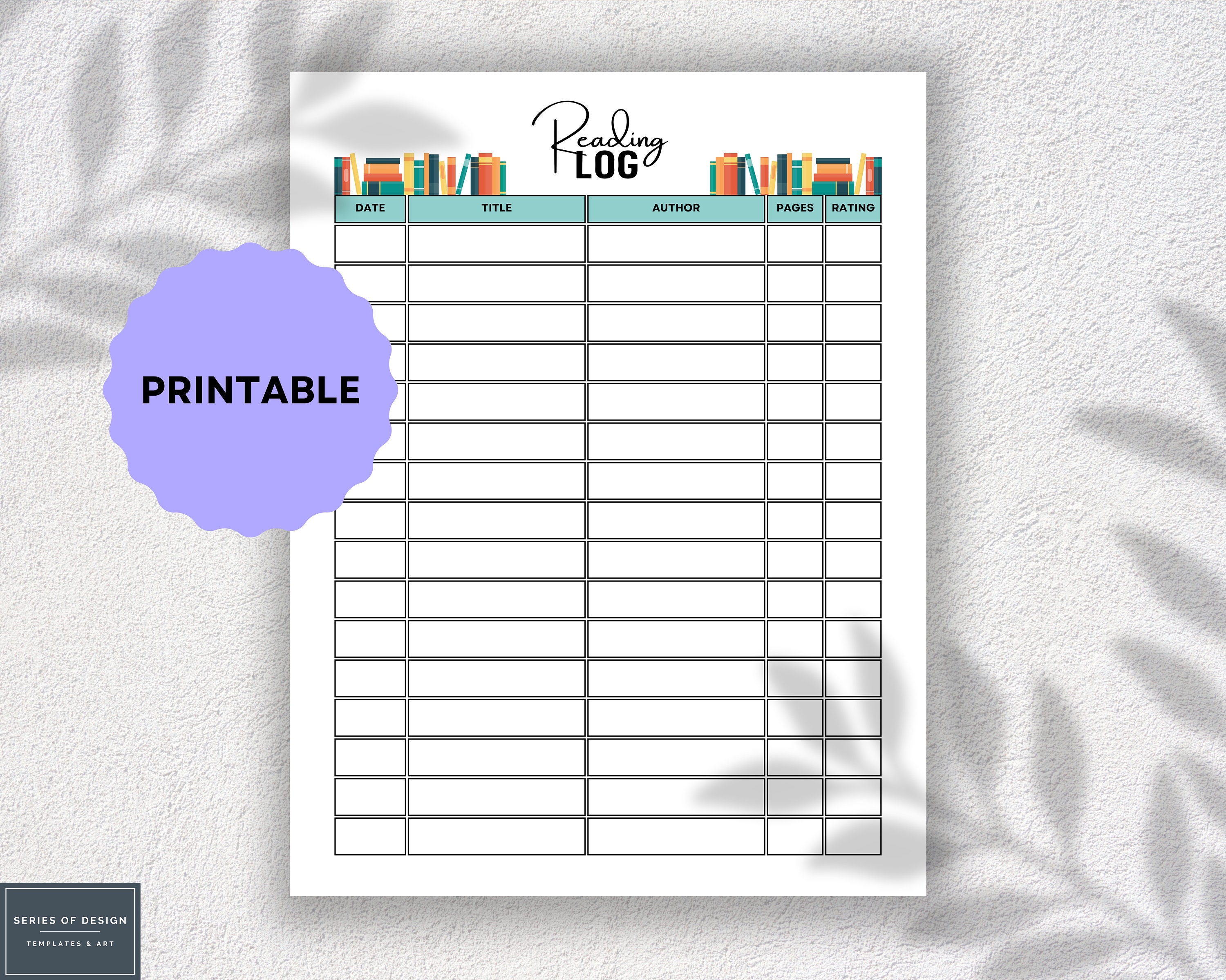 Ultimate Printable Reading Log Book Tracker US Letter, Half Letter, A4 ...