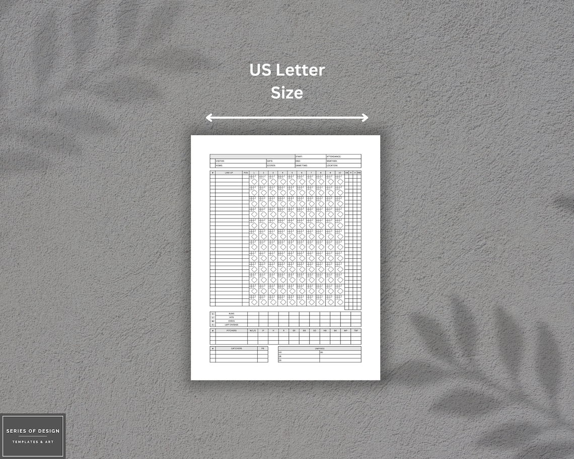 Baseball Scorebook Sheets - Keep Track of Every Play - Printable PDF - Etsy