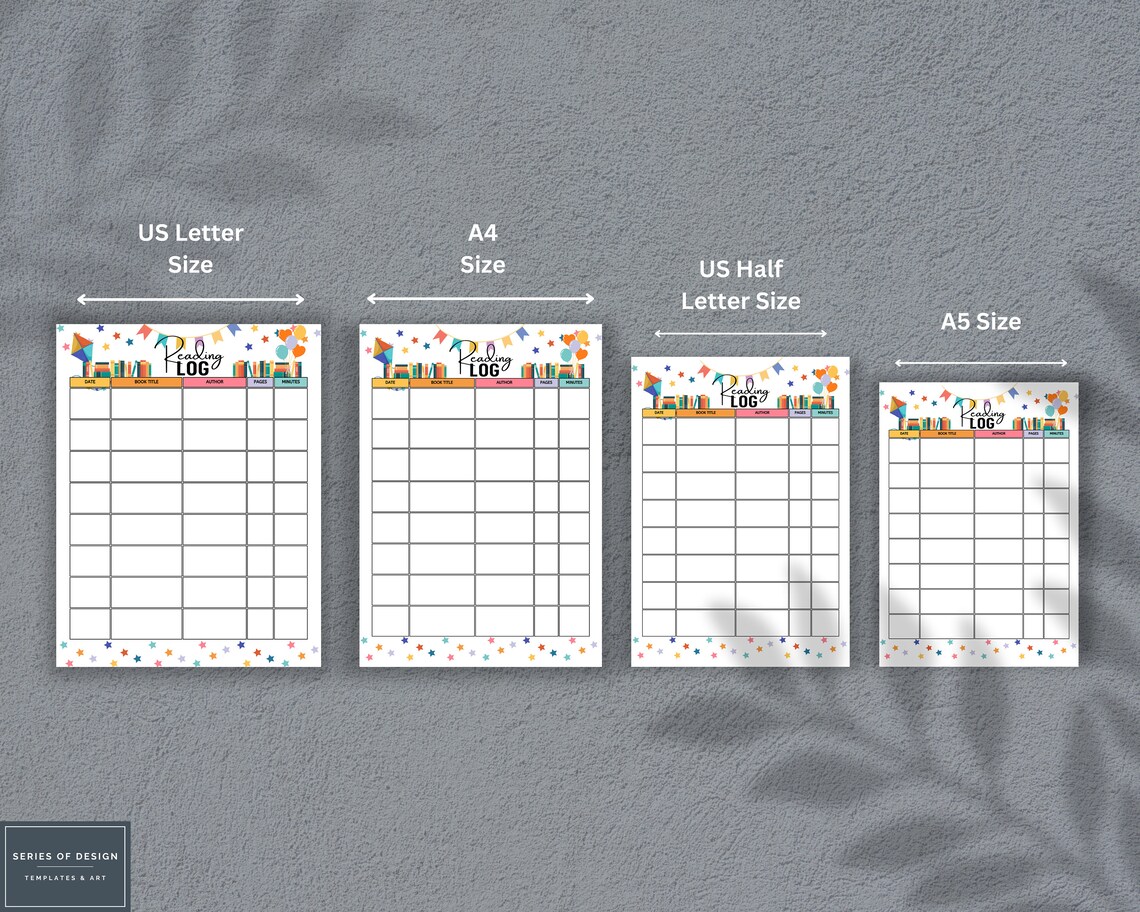 Kids Reading Log Ultimate Printable Reading Tracker A4, A5, US Letter ...