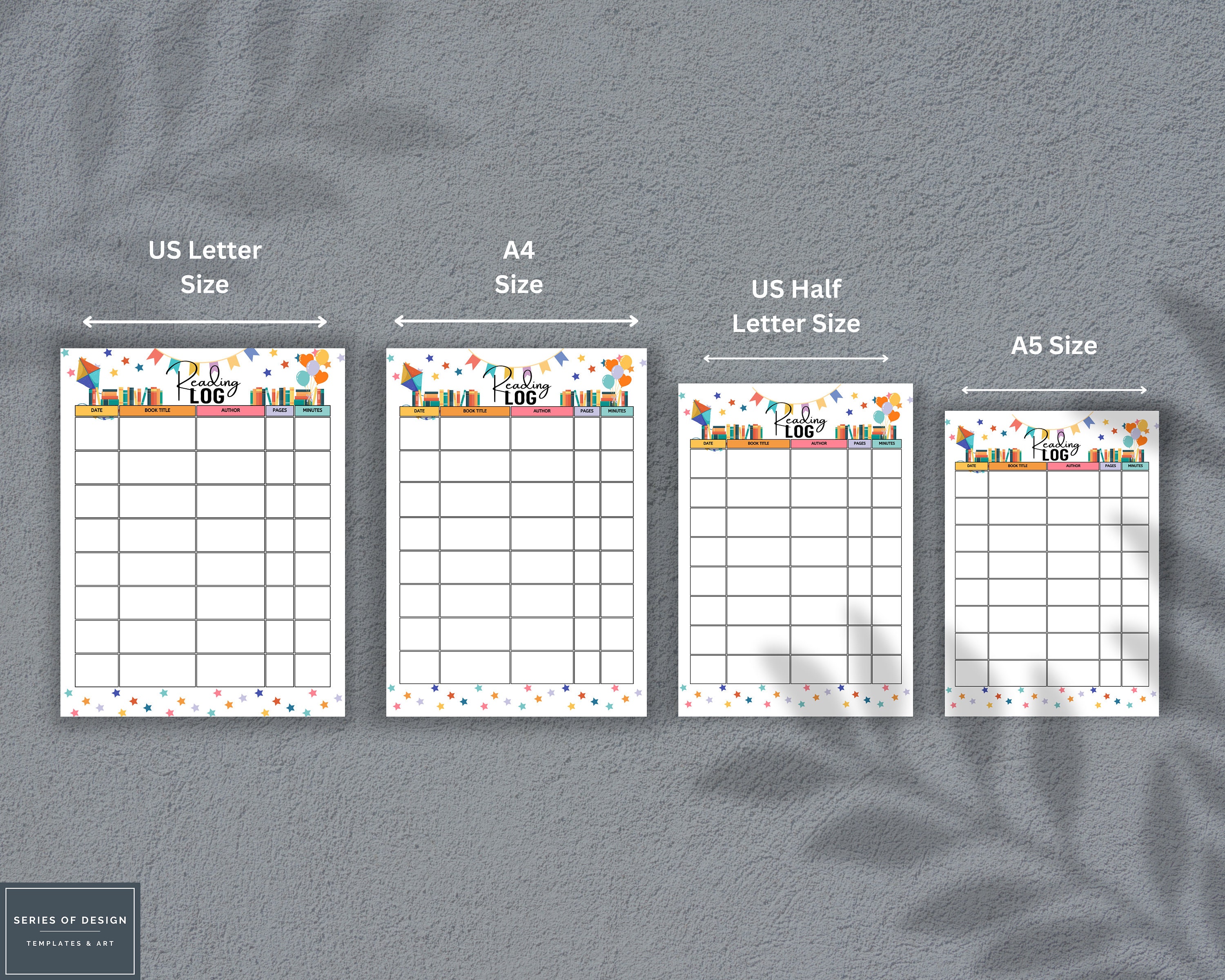 Kids Reading Log Ultimate Printable Reading Tracker A4, A5, US Letter ...