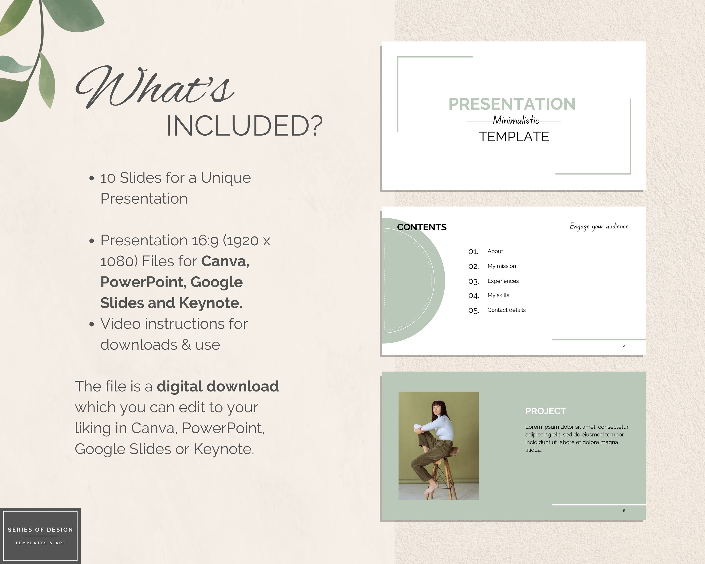 Editable Google Slides, Powerpoint, Canva, Keynote - Minimalist ...