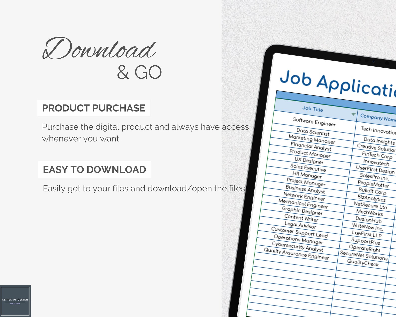 Job Application Tracker Spreadsheet | Google Sheets & Excel | Application Organizer | Search ...