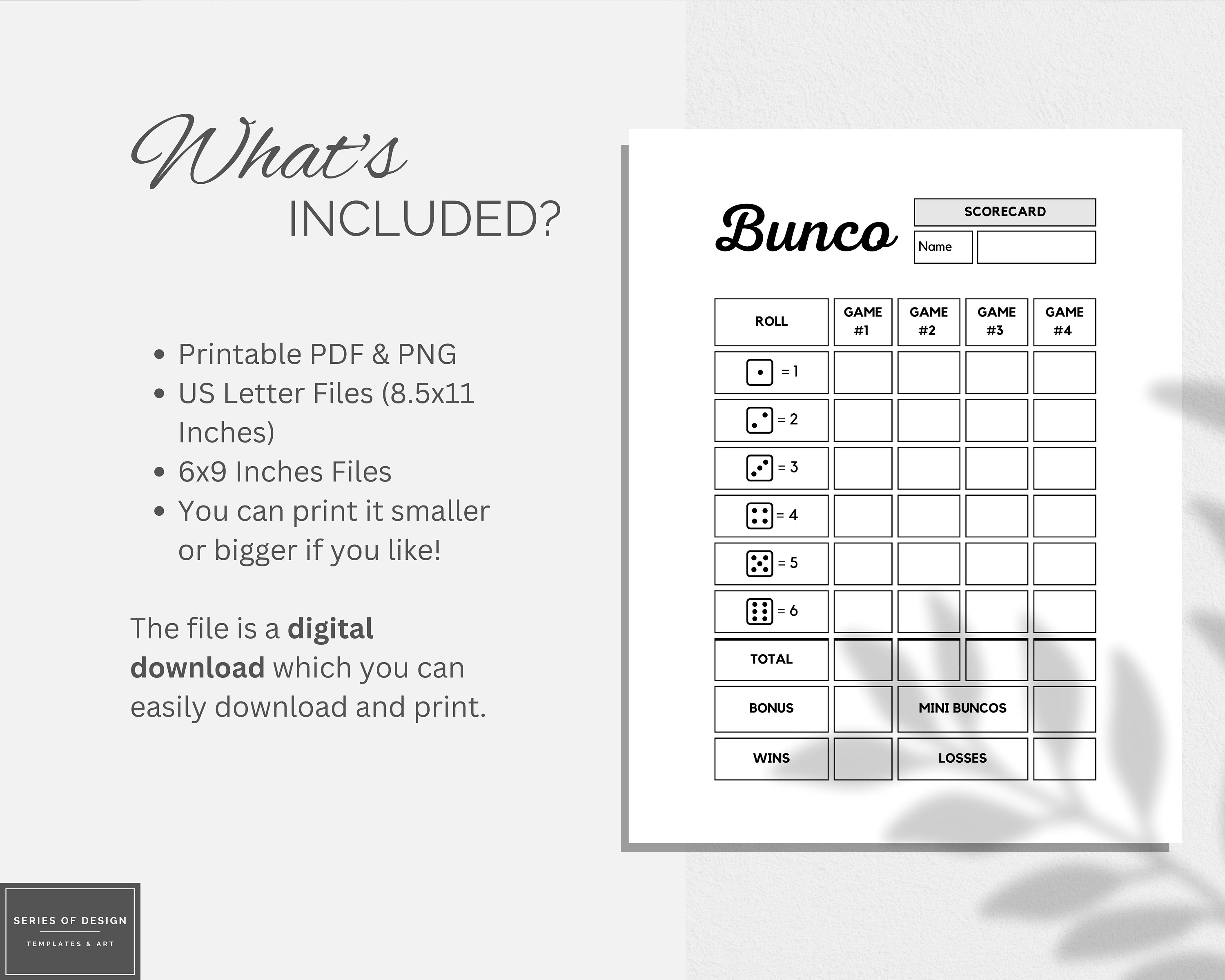 BUNCO Score Sheets Printable - Table Tally Sheets - Bunco Game Cards ...