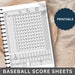 Baseball Scorebook Sheets - Keep Track of Every Play - Printable PDF - Etsy