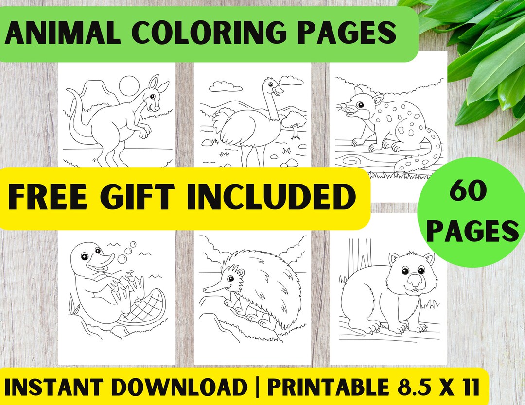 PRINTABLE Animal Coloring Pages - Kids Birthday Party, Kids Games ...