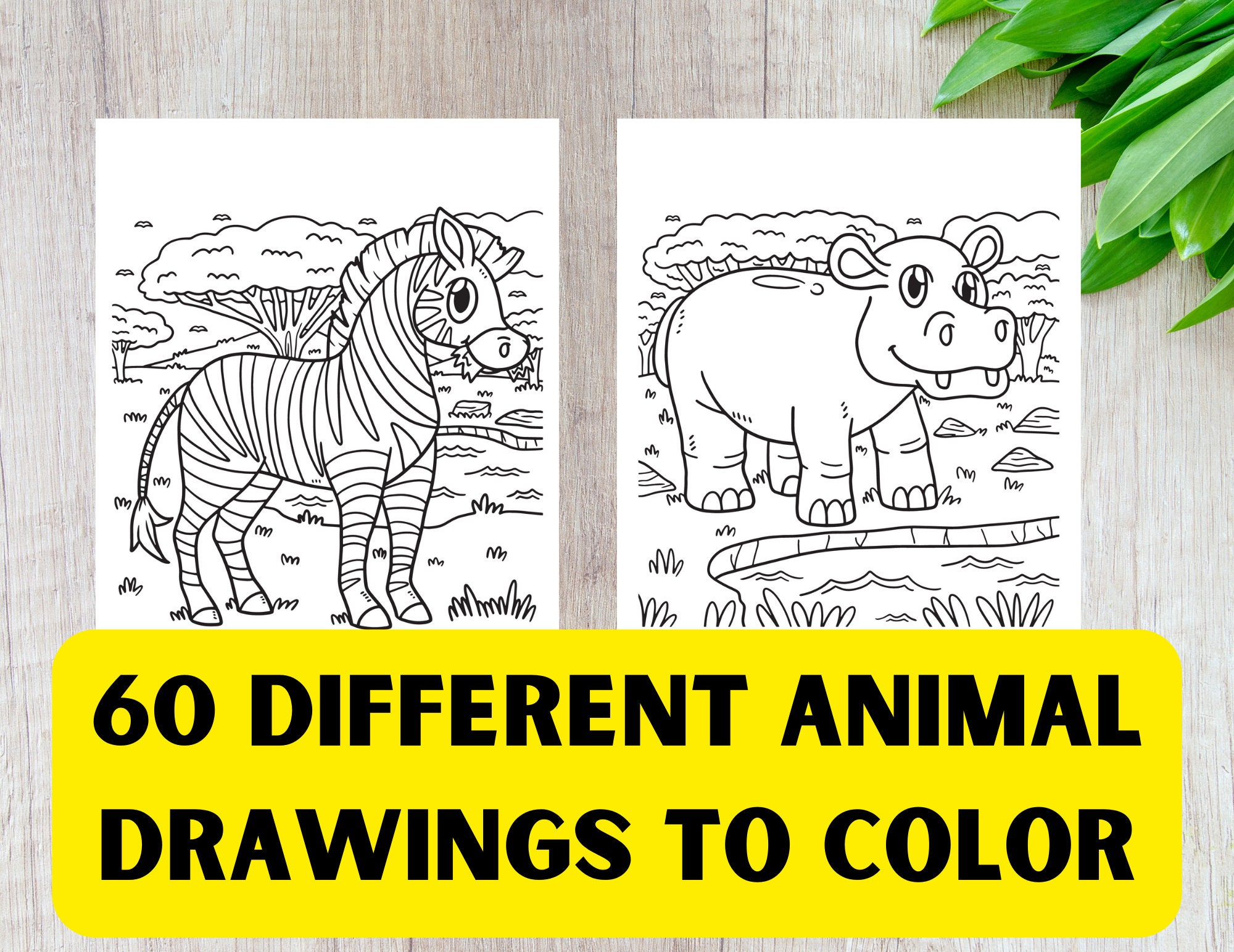 PRINTABLE Animal Coloring Pages - Kids Birthday Party, Kids Games ...