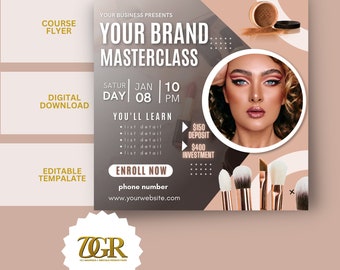 DIY Masterclass Flyer Canva Template Editable Canva Flyer Online Course ...