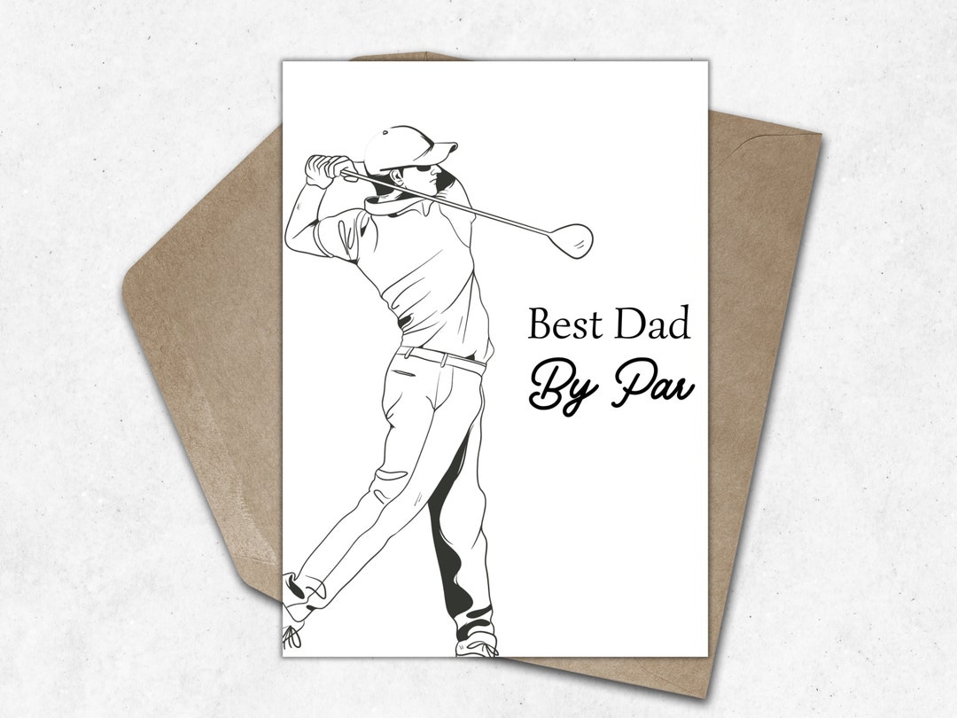 Funny Golf Father's Day Card for Dad, Golfer Pun Best Dad by Par Sports ...