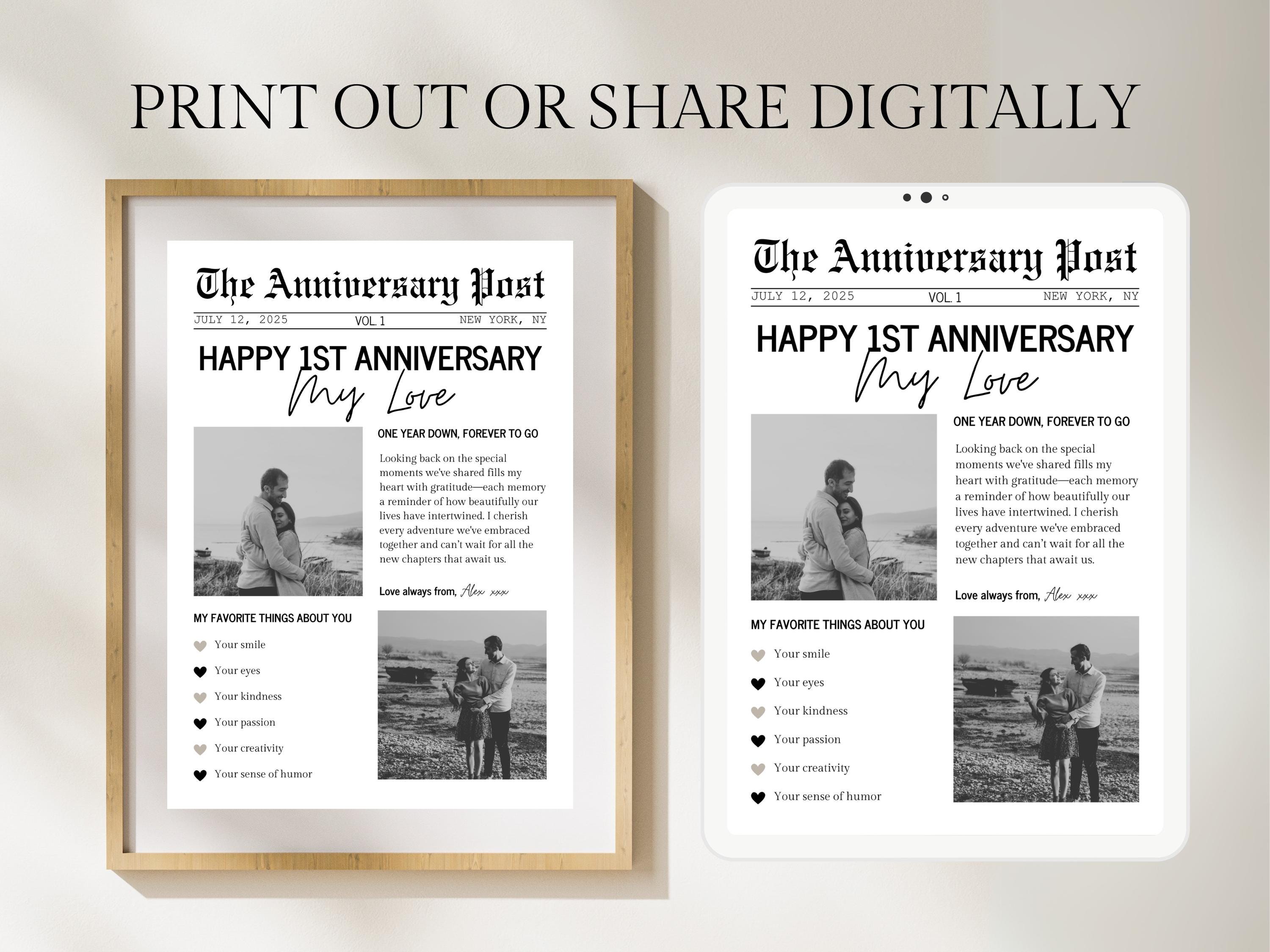 Personalized Our First Date Plaque Where It All Began Plaque | 1 Year ...