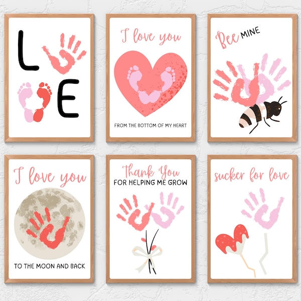 Valentine Handprint Art, Valentine Preschool Craft, Toddler Holiday Art ...