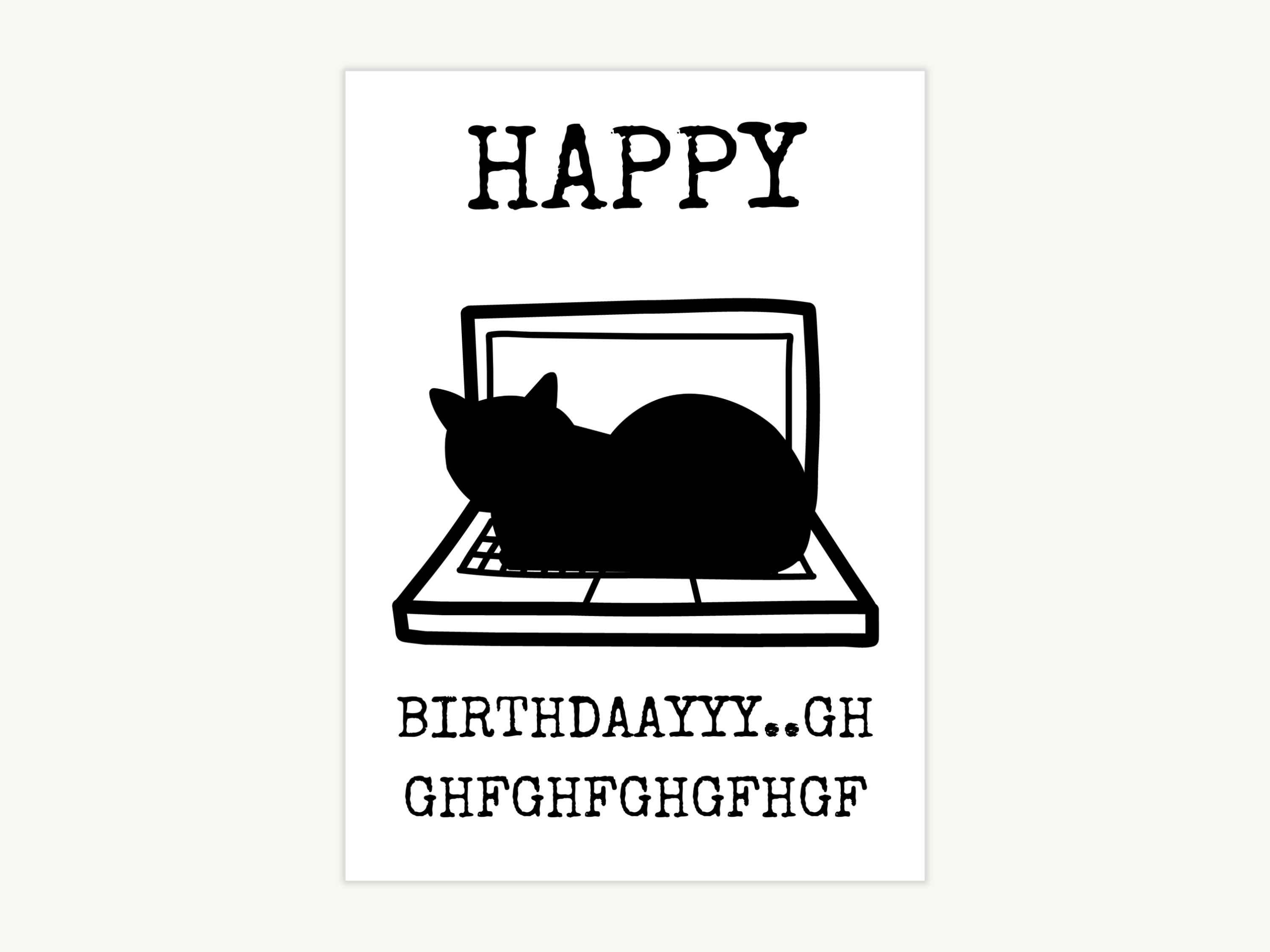 Personalised Funny Cat Dad Joke Birthday Card Cat Mum Happy Birthday ...