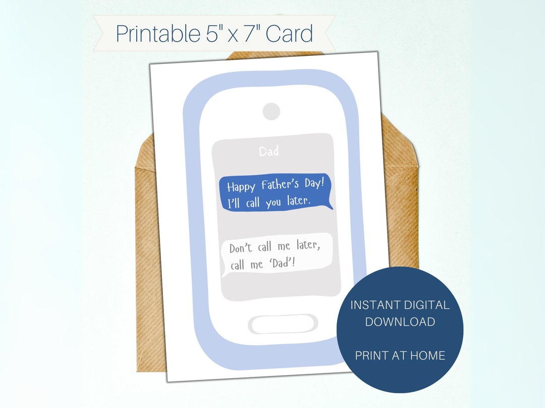 Funny Father's Day Card Dad Joke Text, Printable Dad Jokes Card Funny ...