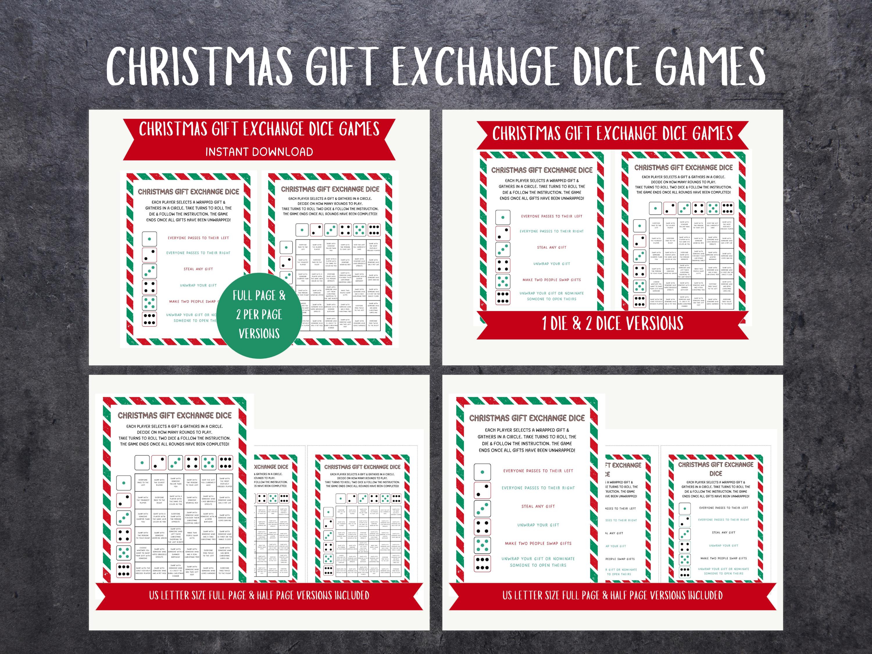 White Elephant Gift Exchange Left Right Games, Christmas Pass the ...