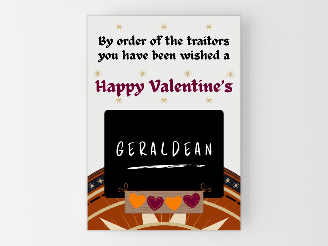 Traitor Valentine Card, Funny Valentine's Day Card, Traitor Card ...