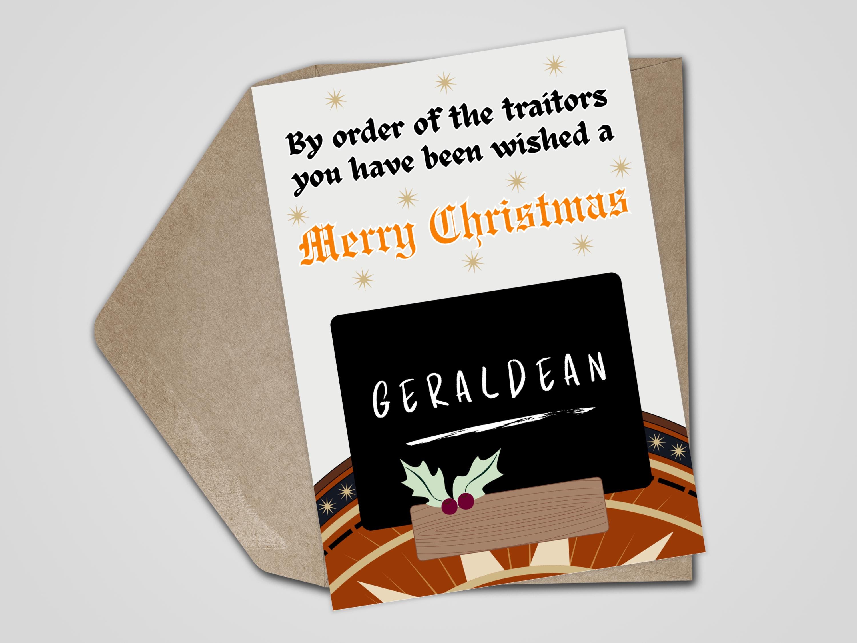 Traitor Christmas Card, Funny Christmas Card for Fans of the Traitors ...