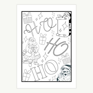 Christmas Sayings Colour in Activity Worksheet Set of 6 Stocking Filler ...
