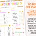 My Favorite Things List Team Building Questionnaire Get to Know Me ...