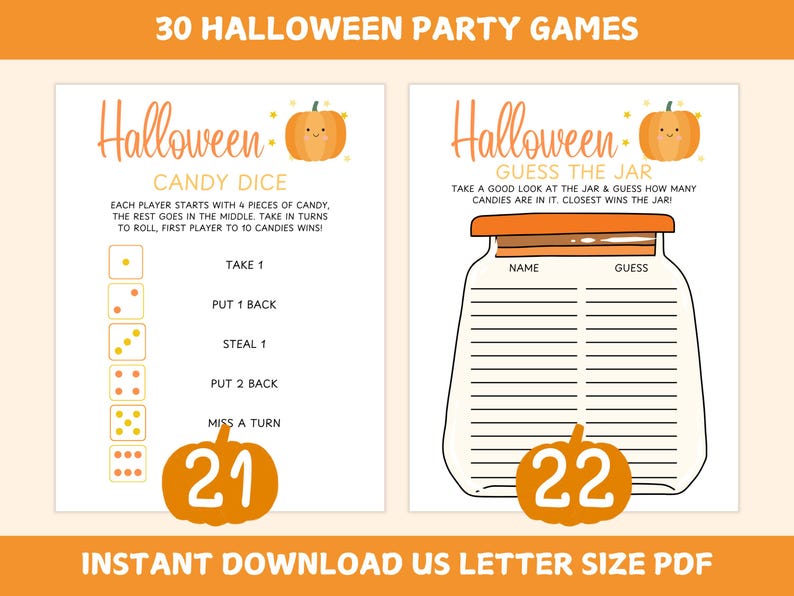 Editable Halloween Game Bundle: 30 Printable Halloween Party Games for ...
