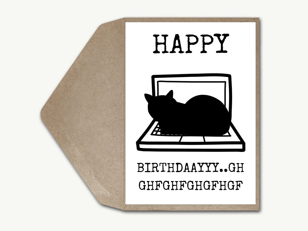 Personalised Funny Cat Dad Joke Birthday Card Cat Mum Happy Birthday ...