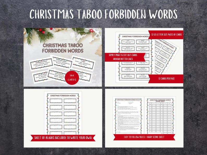 Christmas Charades Printable Adult Christmas Game Emoji Guessing Game ...