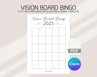 2025 Vision Board Bingo - Etsy