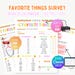 My Favorite Things List Team Building Questionnaire Get to Know Me ...