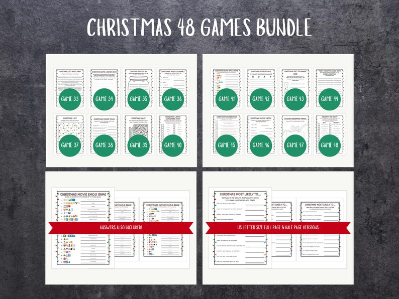 Christmas Charades Printable Adult Christmas Game Emoji Guessing Game ...