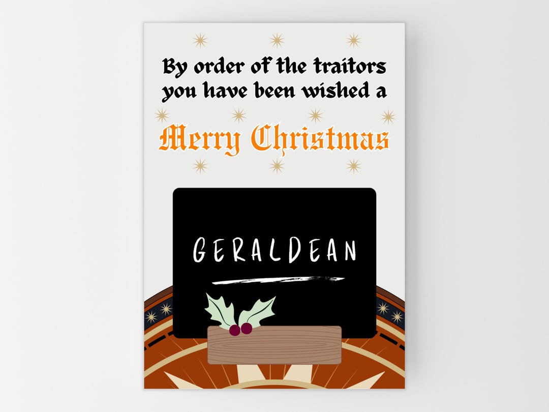 Traitor Christmas Card, Funny Christmas Card for Fans of the Traitors ...