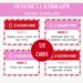 Valentine Game Valentine 5 Second Game Galentine Game Printable ...