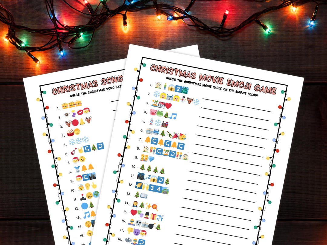 Christmas Emoji Game, Printable Christmas Game, Emoji Guessing Game ...