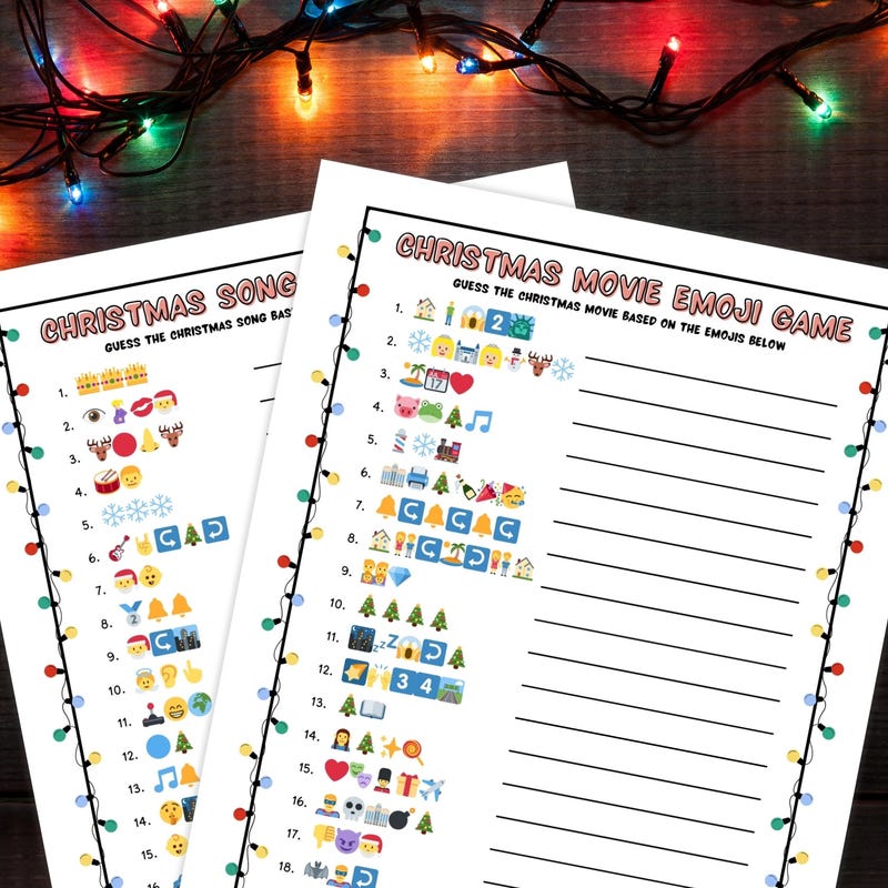 Christmas Song Emoji Game - Etsy