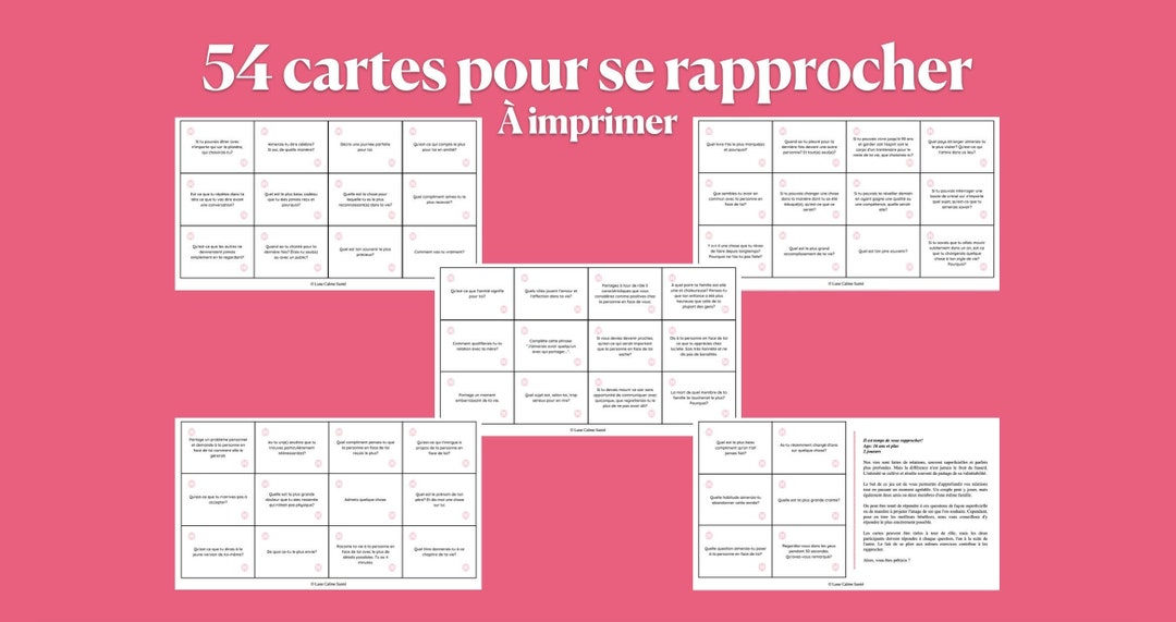 Card Game to Print at Home to Deepen Your Relationships by Spending a ...