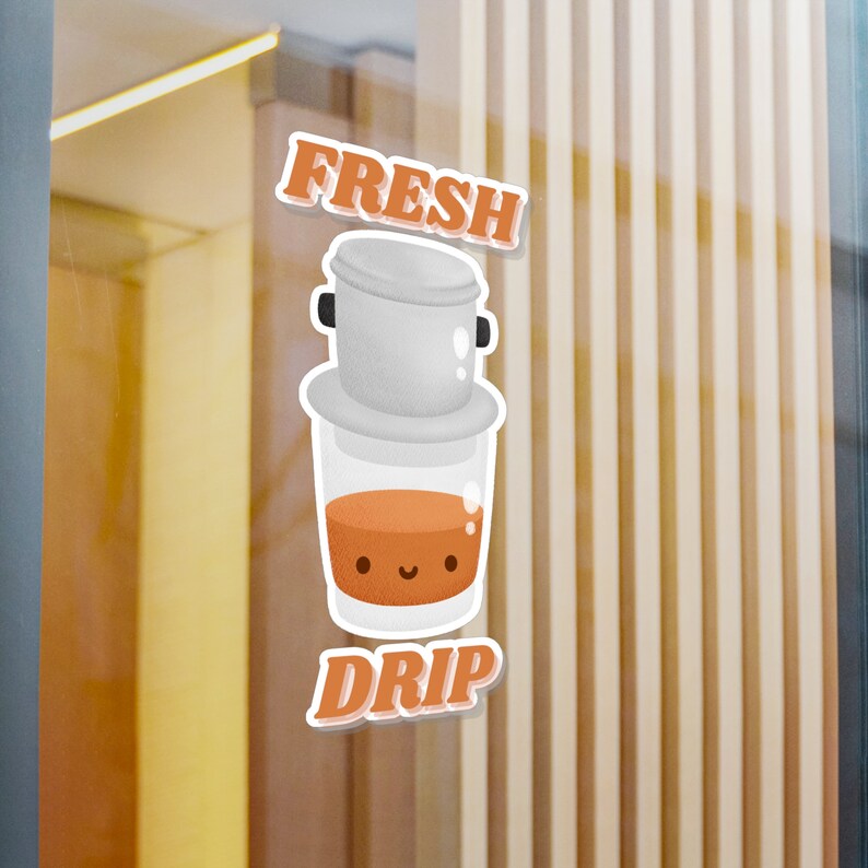 Fresh Drip Vietnamese Coffee Vinyl Decal Sticker Kiss-cut - Etsy