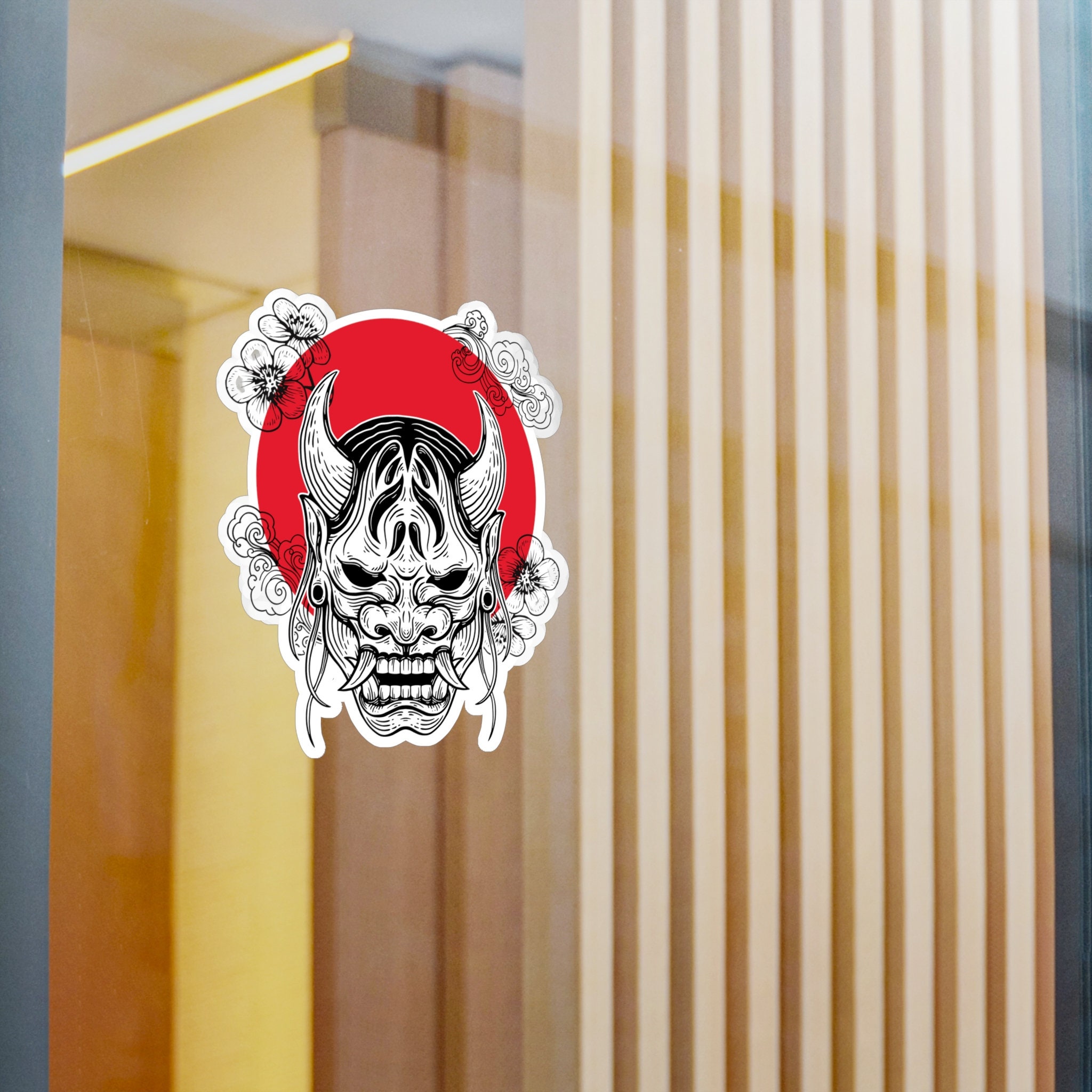 Japanese Oni Yokai Vinyl Decal Stickers Kiss-cut Demon Decal Sticker ...
