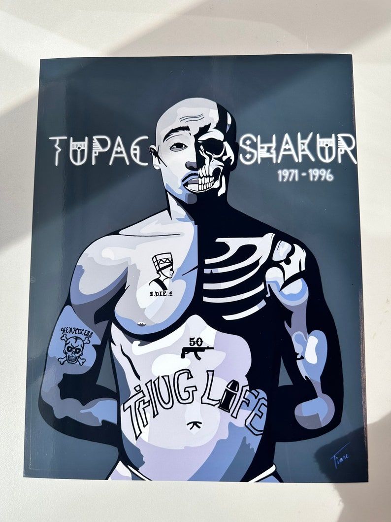 Tupac 8.5 X 11 in Poster - Etsy