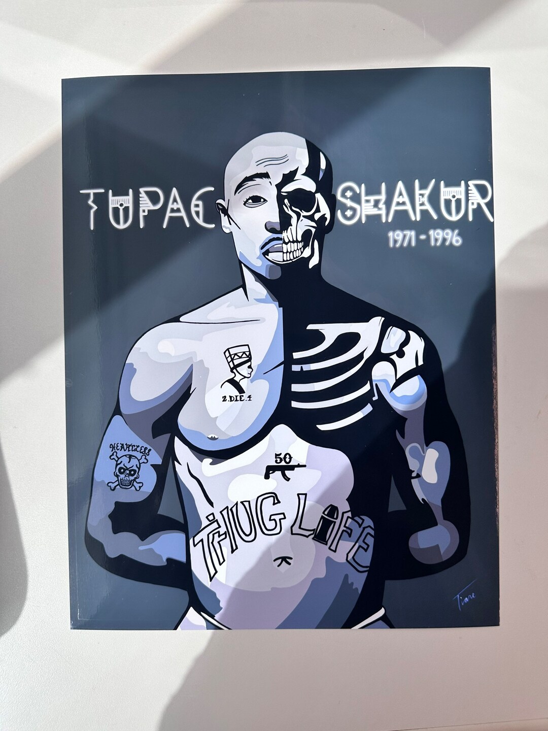 Tupac 8.5 X 11 in Poster - Etsy
