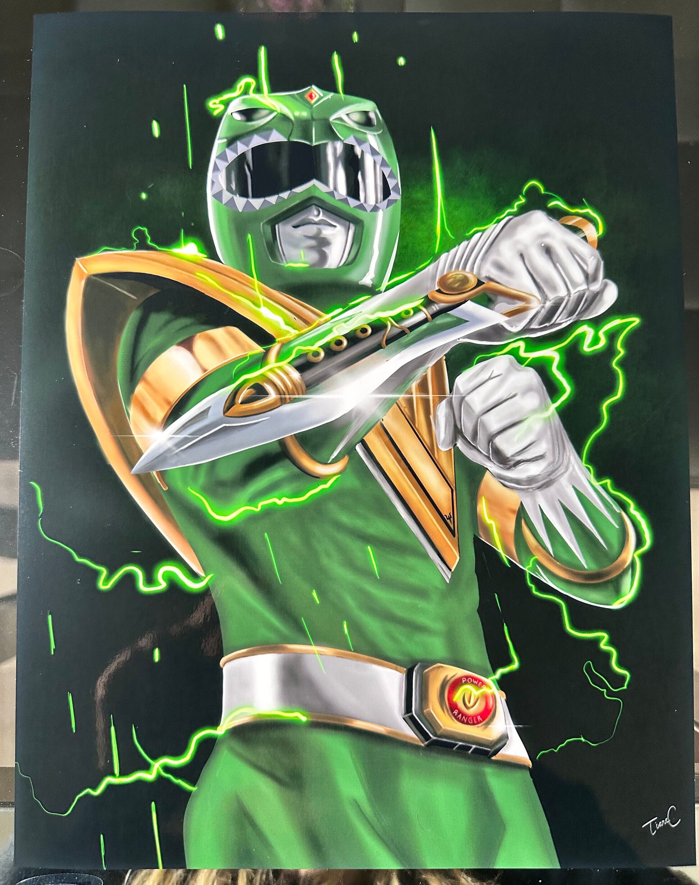 Green Power Ranger 8.5 X 11 in Print - Etsy