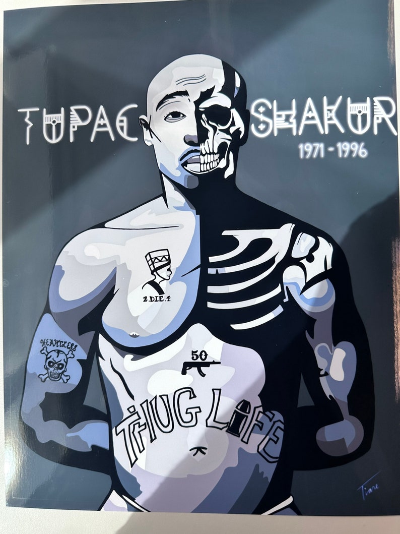 Tupac 8.5 X 11 in Poster - Etsy