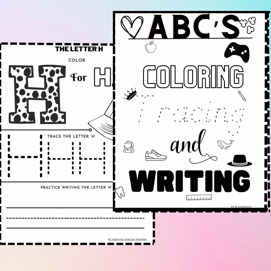 ABC Trace and Color Worksheets, Homeschool Worksheets, Printable A-Z ...